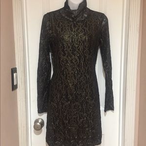 Nightcap | Dresses | Nightcap Gold Lace Victorian In Brown | Poshmark